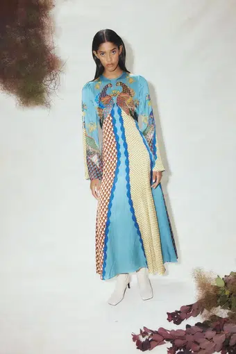 Alemais Gilly Flare Sleeve Dress Multi Size 14 | The Volte