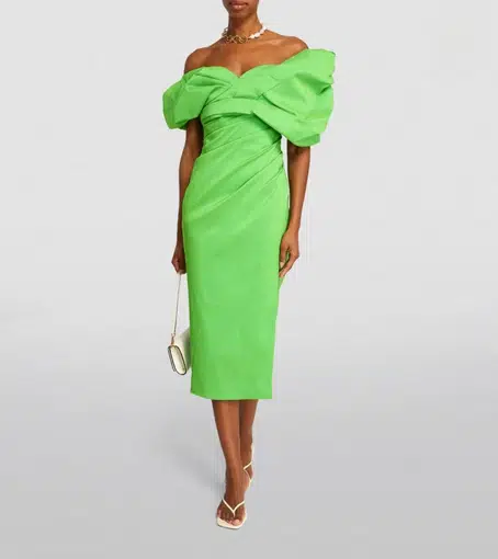 Rachel Gilbert Gia Midi Dress Green Size 5 / AU 16 | The Volte