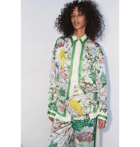 Alemais Odyssey Silk Shirt and Pant Set Multi Size AU 14 | The Volte