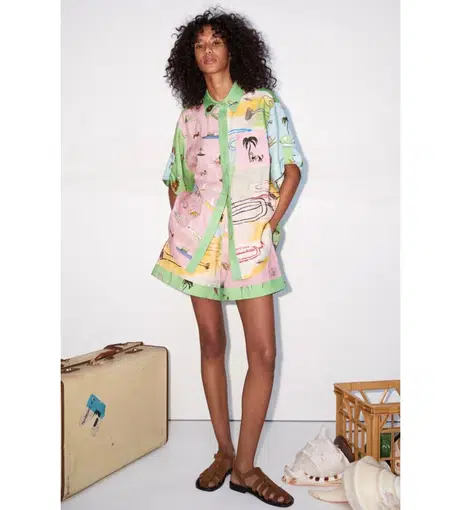 Alemais Jet Shirt and Short Set Multi Print Size 8 | The Volte