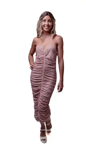 Miaou Renzo Midi Dress Baby Plaid Size M / AU 10 | The Volte