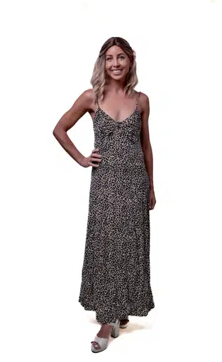 RUE STIIC BIANCA LEOPARD SLIP MIDI DRESS SIZE S / AU 8 | The Volte