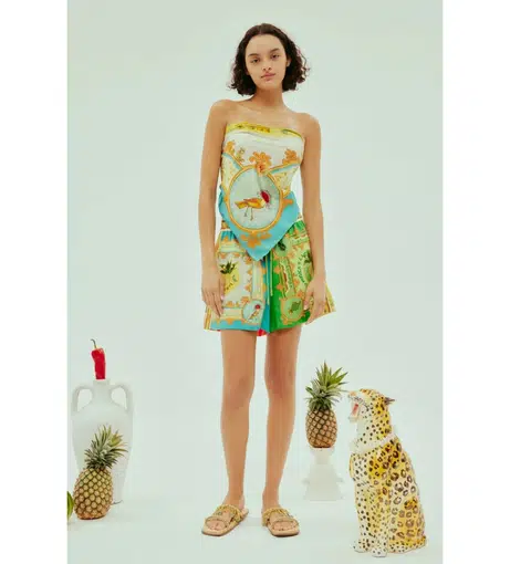 Alemais La Musica Silk Scarf and Short Set Print Size AU 8 | The Volte