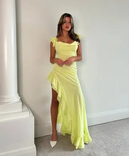 She is Olla Ilda Maxi Dress Spice Lime Size S / AU 8 | The Volte