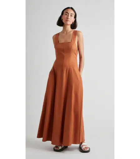 Camilla and Marc Anneli Maxi Dress in Dark Orange Size AU 10