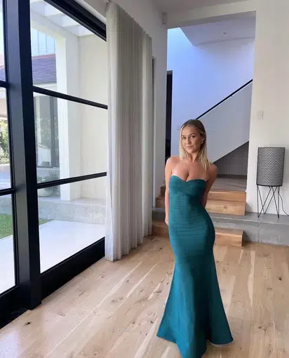 Herve Leger Emerald Sara Gown Size AU 8 | The Volte