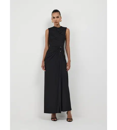 Sheike Simone Maxi Dress in Black Size 8 | The Volte