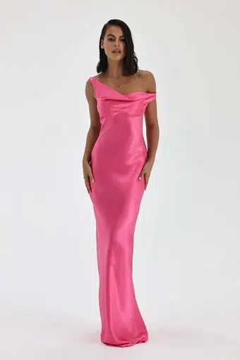 Natalie Rolt Monika Gown in Hot Pink Size 8 | The Volte