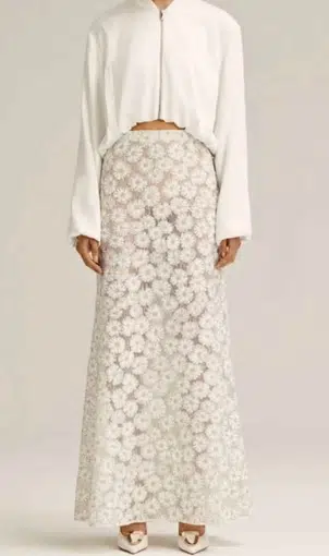 Scanlan Theodore Lace Maxi Skirt in White Size AU 8 | The Volte