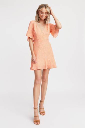 Kookai Saint Ives Vee Dress Orange Size 38 (Aus10) | The Volte