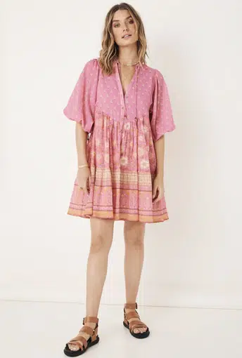 Spell Utopia Tunic Mini Dress Pink Size 8 | The Volte