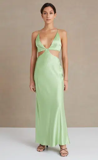 Bec & Bridge Ciao Bella Maxi Dress Green Apple Size 12 | The Volte