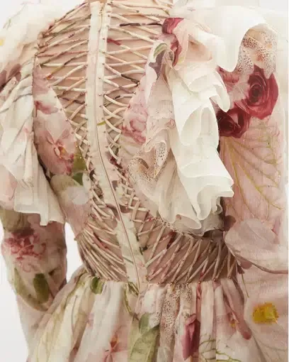Zimmermann Dancer Laced Mini Dress Floral Size 4 / AU 16 | The Volte