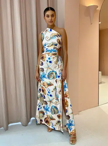 Sonya Moda Nour Seashell Dress Print Size 12 | The Volte