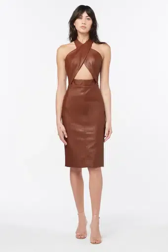 Manning Cartell Ginger Snaps Halter Midi Dress Dark Brown Size 6 / XS