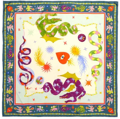 Alemais Lou Snake Print Scarf | The Volte