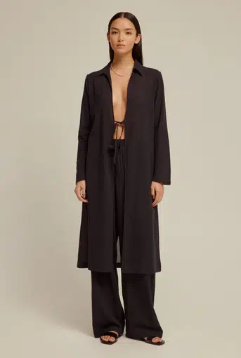 Venroy Crinkle Cotton Black Set Black Size AU 8 | The Volte