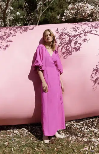 Kinney Jenna Dress in Bright Raspberry Size XL / AU 14 | The Volte