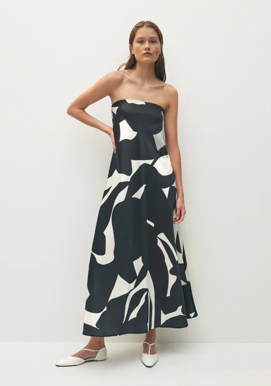 Morrison Zeta Strapless Dress Print Size 8 | The Volte