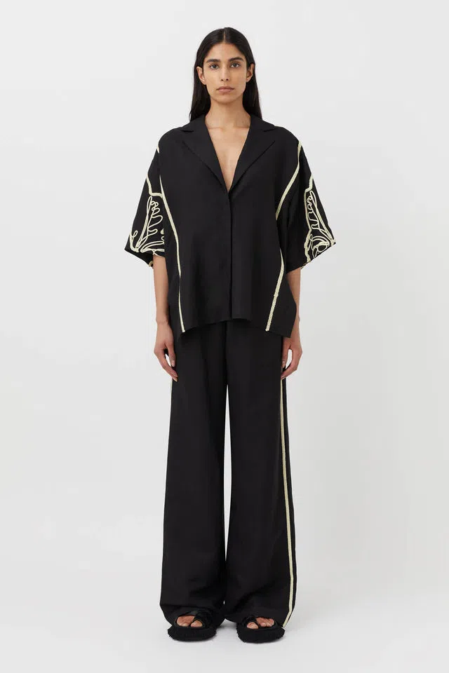 Camilla & Marc Lanza Shirt and Lanza Pants Black Size 8 | The Volte