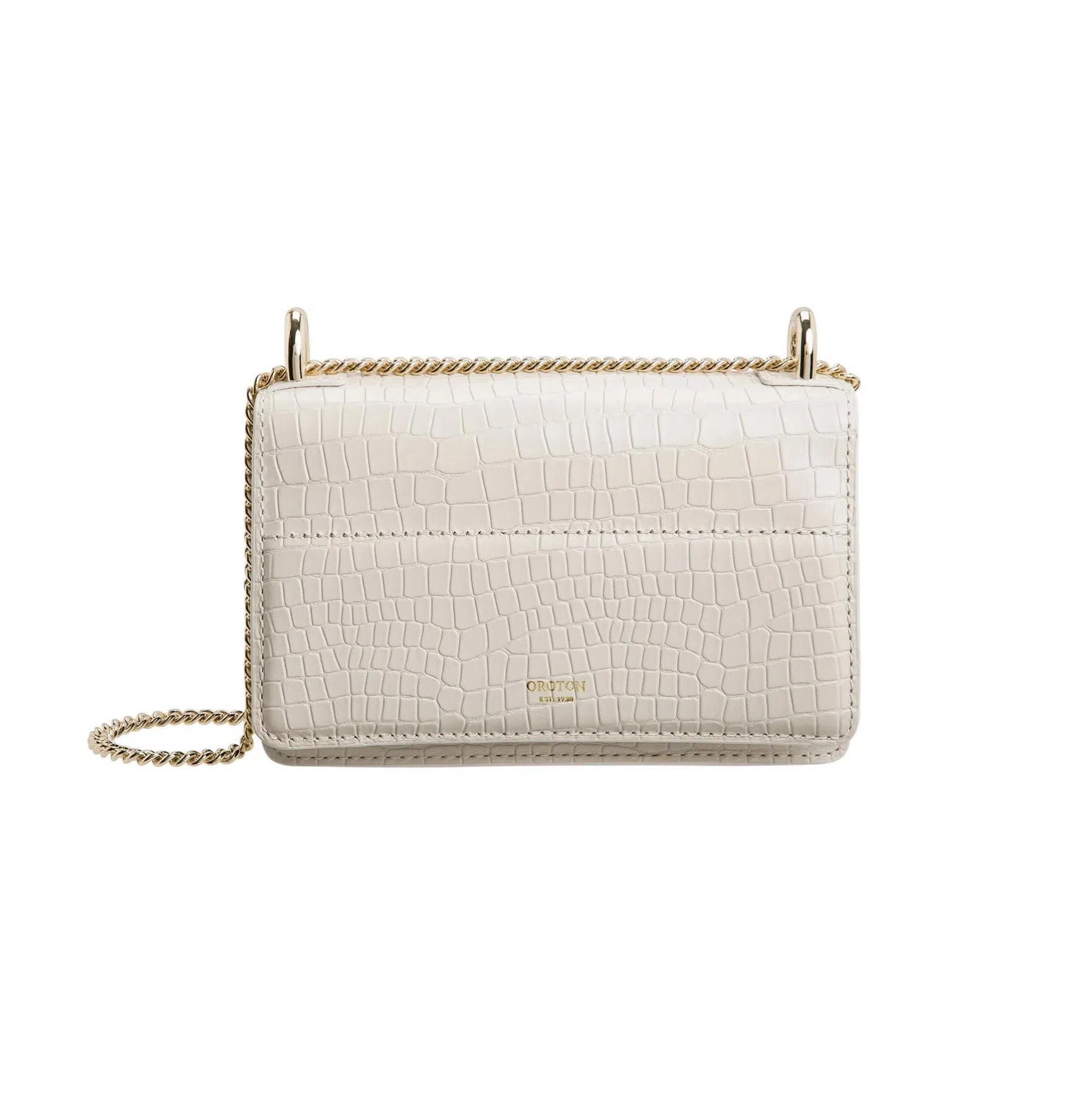 Oroton Forte Micro Clutch in Cream | The Volte