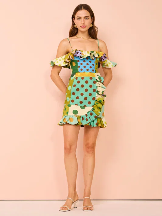 Alemais Dione Mini Dress in Multi Size 10 | The Volte