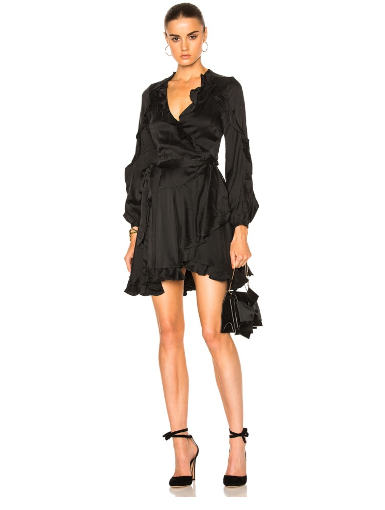 Zimmerman Winsome Flutter Robe Dress Black Size 0 / AU 8 | The Volte