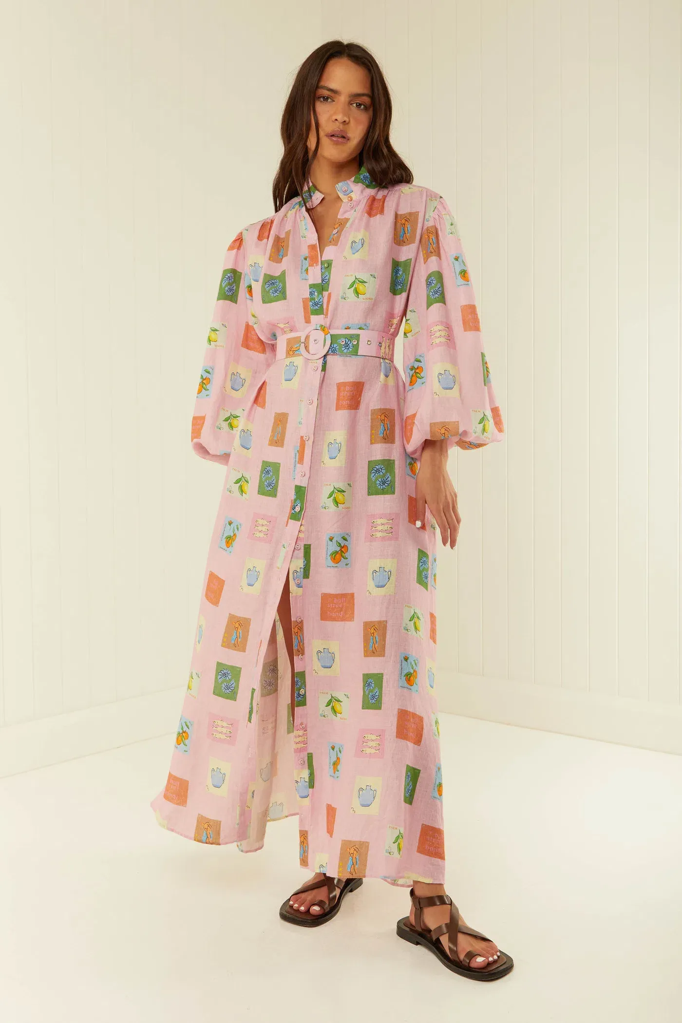 Palm Noosa Noddy Dress In Pink Emblem Size 14 | The Volte
