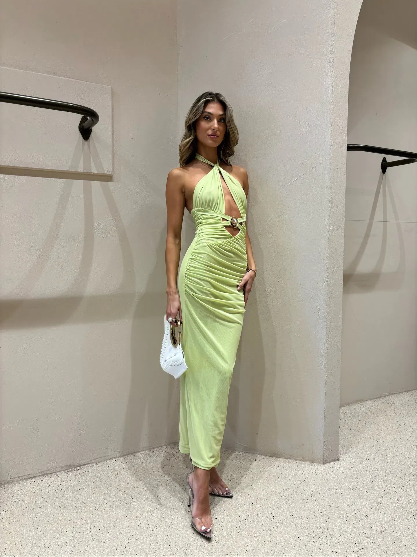 She Is Olla Dune Dress in Lime Spice Size S / AU 8 | The Volte