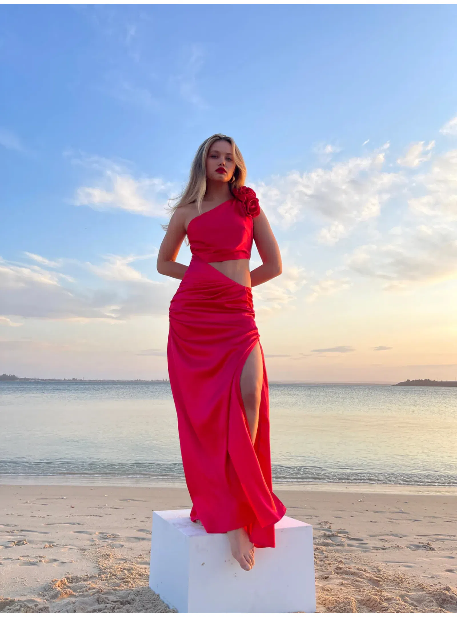 Sonya Moda Ravello Maxi Dress in Sorrento Red Size AU 10 | The Volte