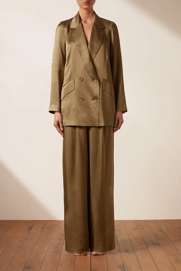 Shona Joy Thalia Double Breasted Blazer in Cumin Size 10 | The Volte