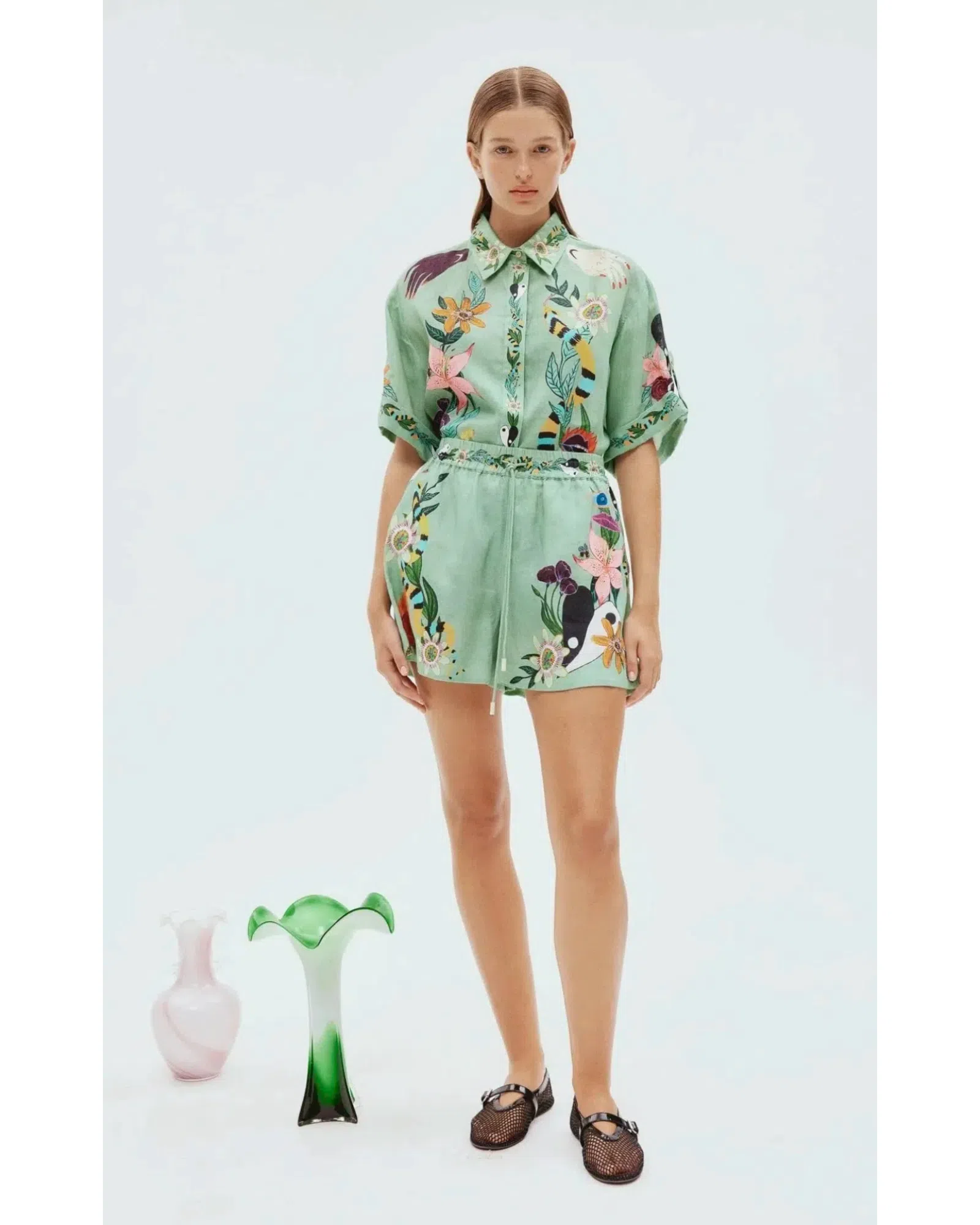 Alemais Meagan Shirt and Short Set Multi Size AU 8 | The Volte