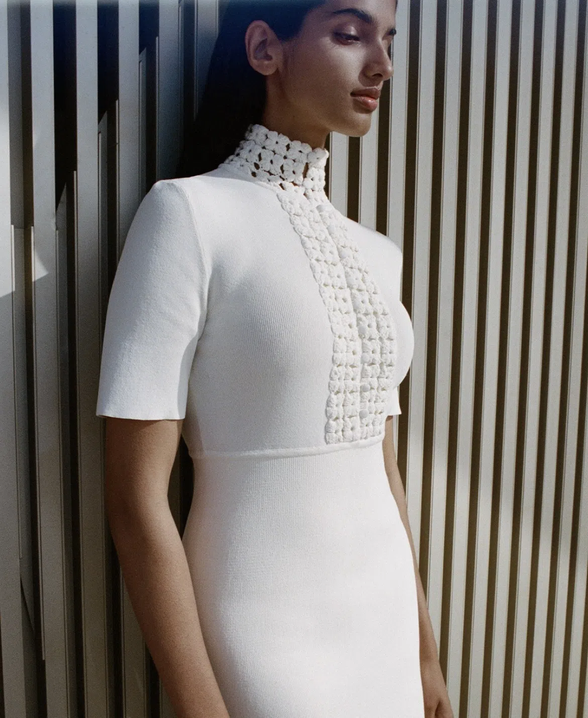 Scanlan Theodore Crepe Knit Mini Dress White Size S/ AU 6 | The Volte