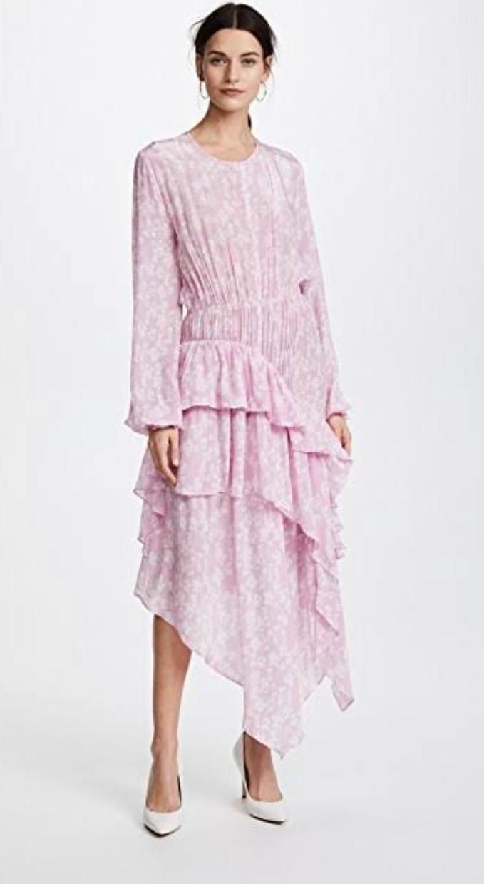 PREEN LINE Eden Asymmetric Pink Ruffle Dress Size 10 | The Volte