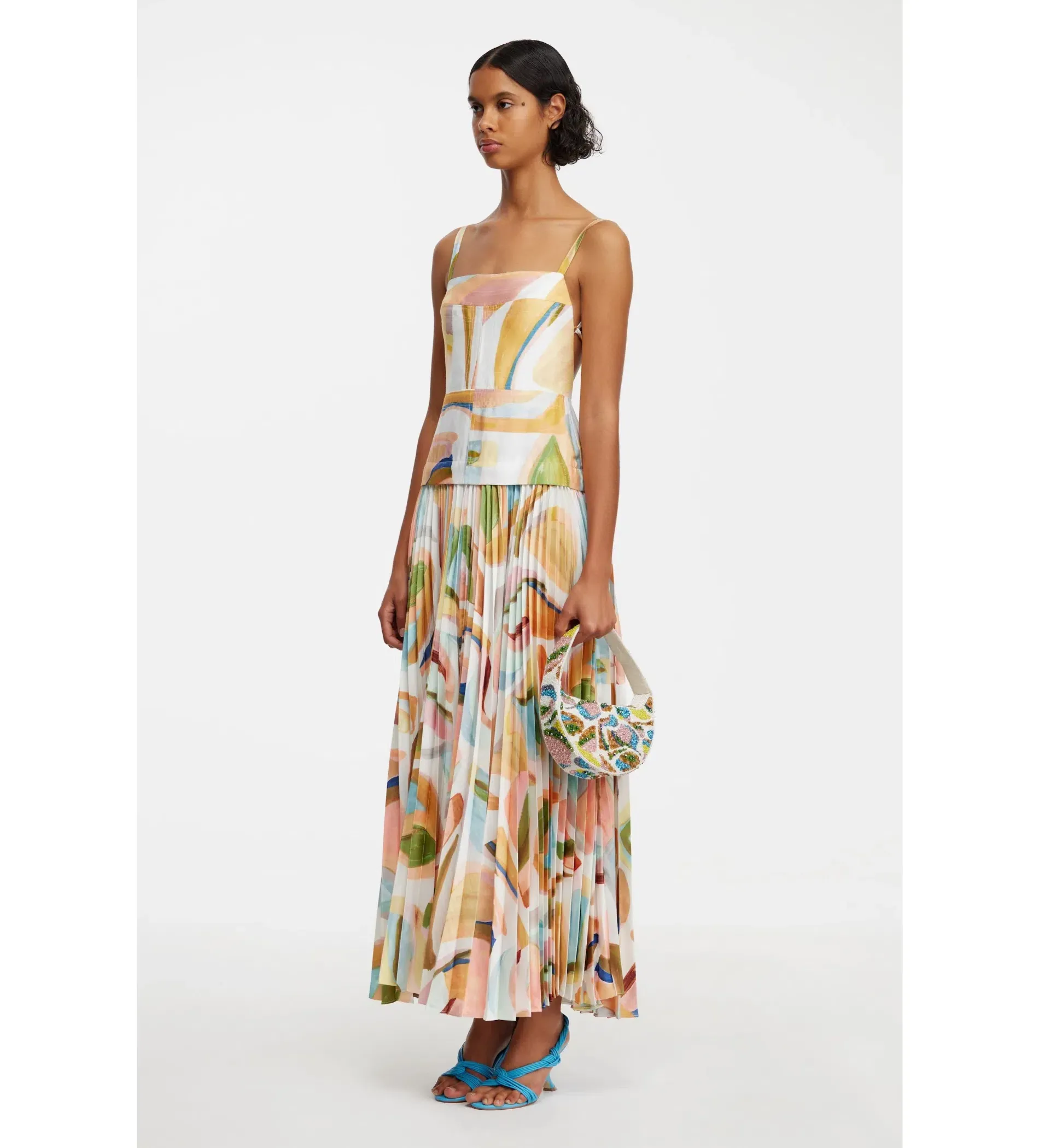 Acler Leasgill Midi Dress in Cubist Canyon Size AU 10 | The Volte