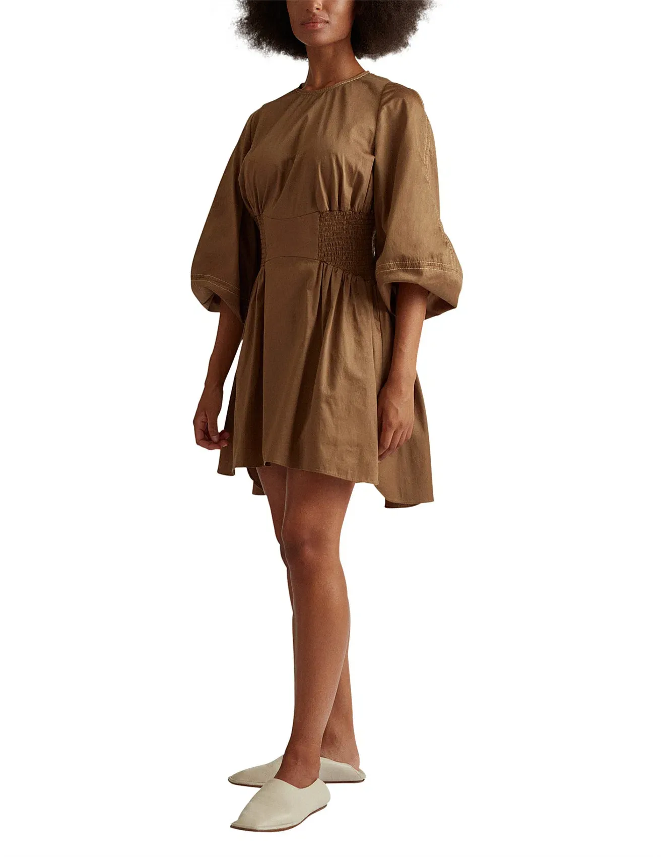 Camilla and Marc - Willis Walnut Cotton Mini Dress | The Volte