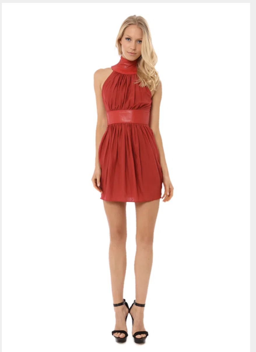 Aje Lord Stanley Dress | Blood Red | The Volte