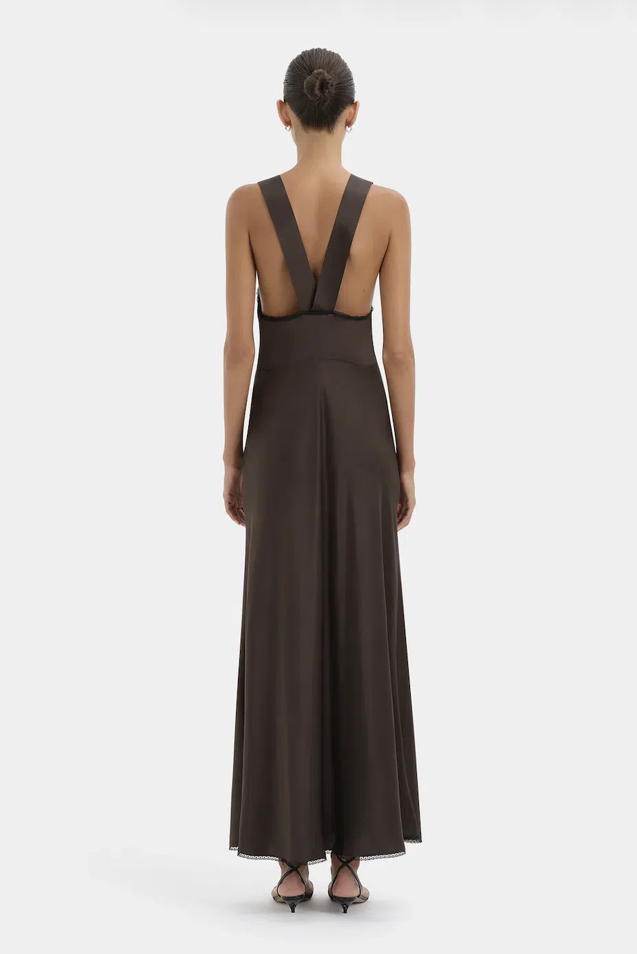 ARIES CUT OUT GOWN | BITTER CHOCOLATE - SIZE 8 | The Volte