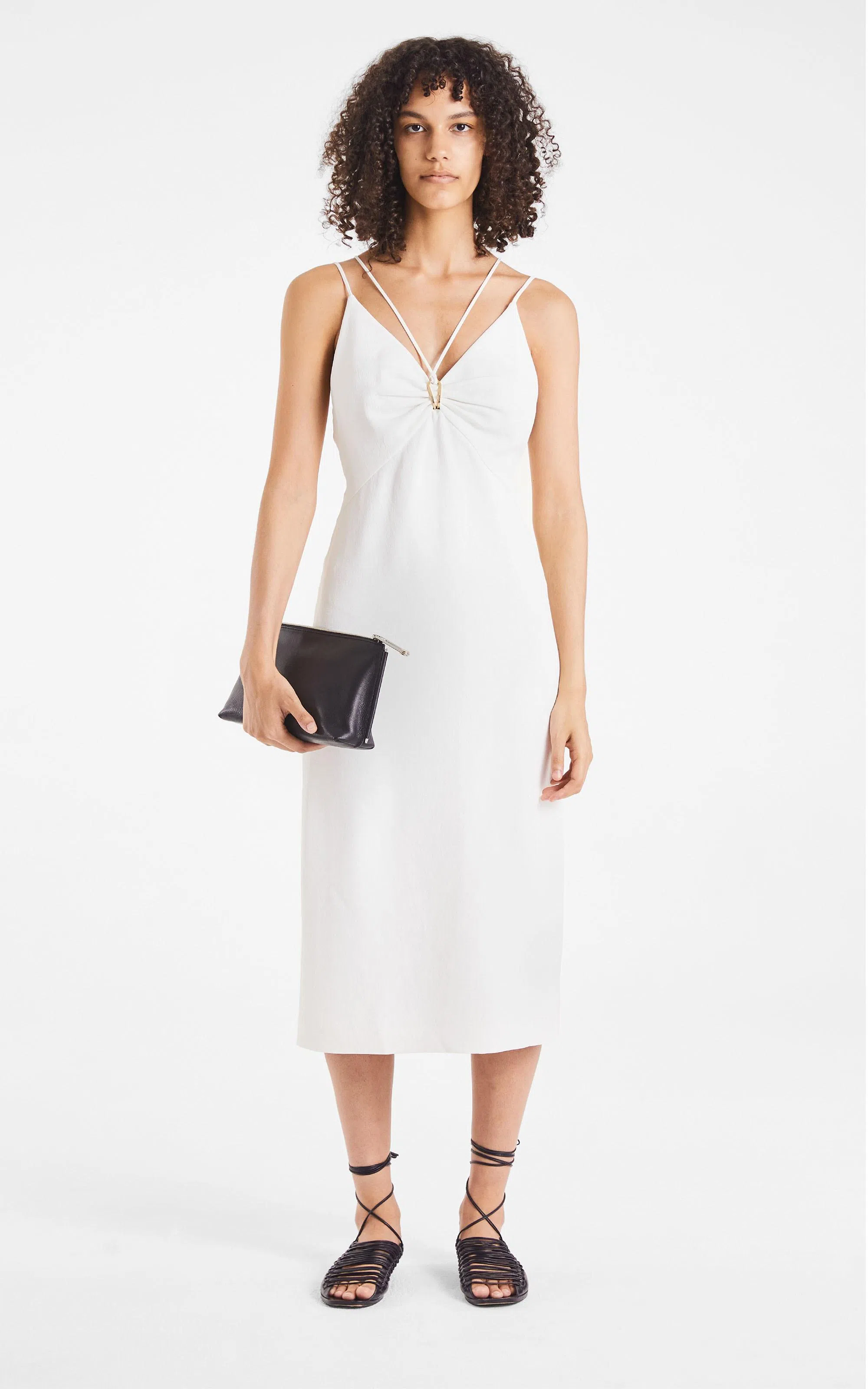 Dion Lee Whitewash Link Slip Dress Ivory Size 8 | The Volte