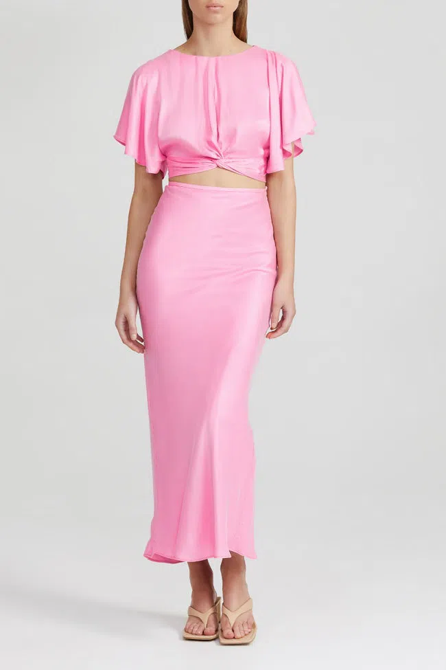 Acler Celcil Confetti Pink Top and Skirt Set Pink Size 8 | The Volte