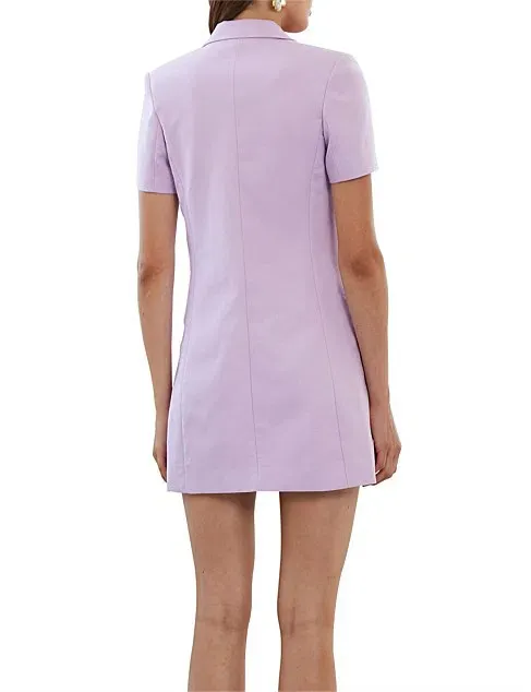 By Johnny Eden Structured Blazer Mini Dress Lilac Size 10 | The Volte