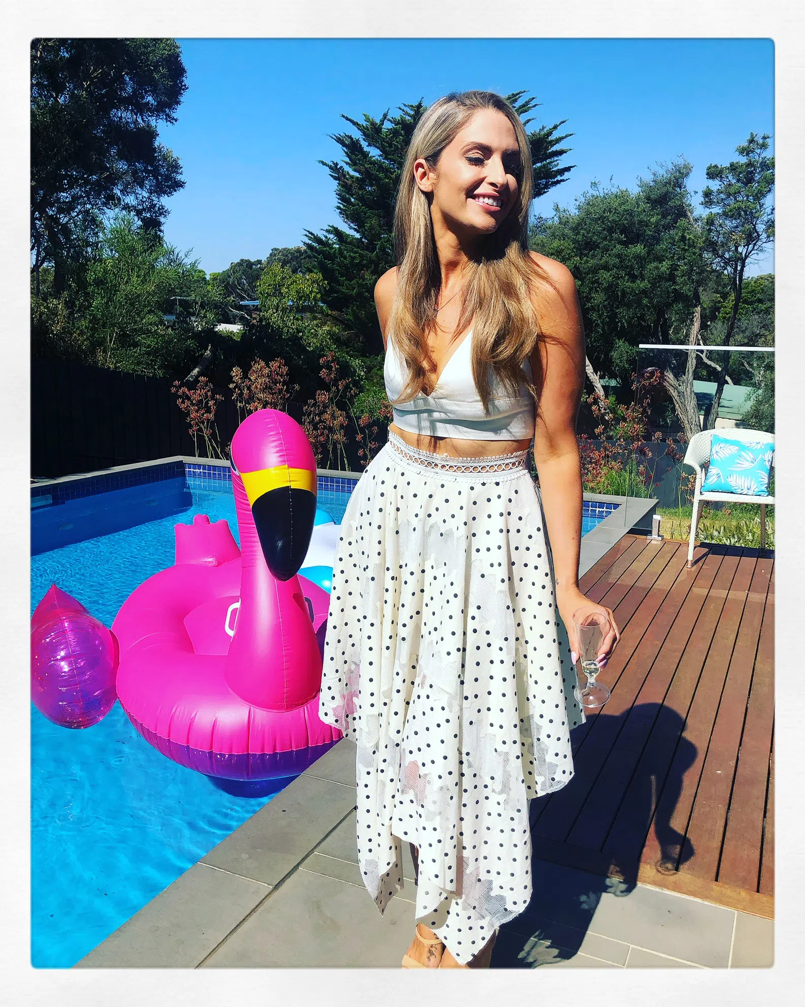 Ixiah The Label Allegra Polkadot Skirt Cream Size AU 10 | The Volte