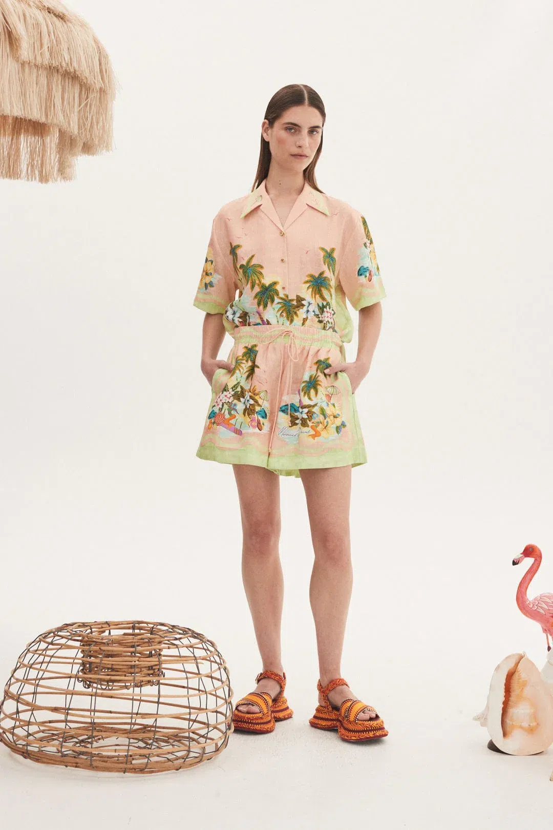 Alemais Mermaid Point Shirt And Short Set Print Size 8 | The Volte