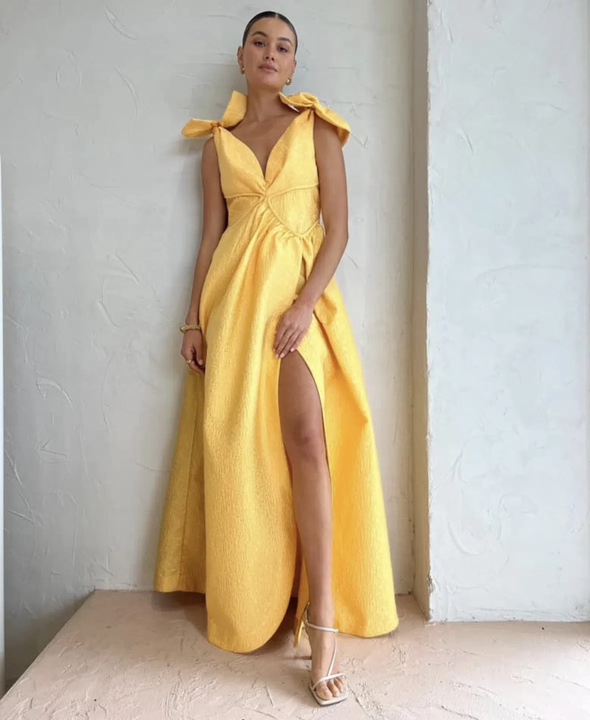 Rachel Gilbert Emiliano Gown Yellow Size AU 8 | The Volte