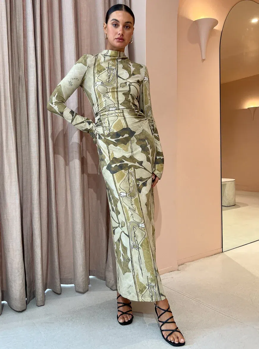 Camilla and Marc Khya Midi Dress Print Size 8 | The Volte