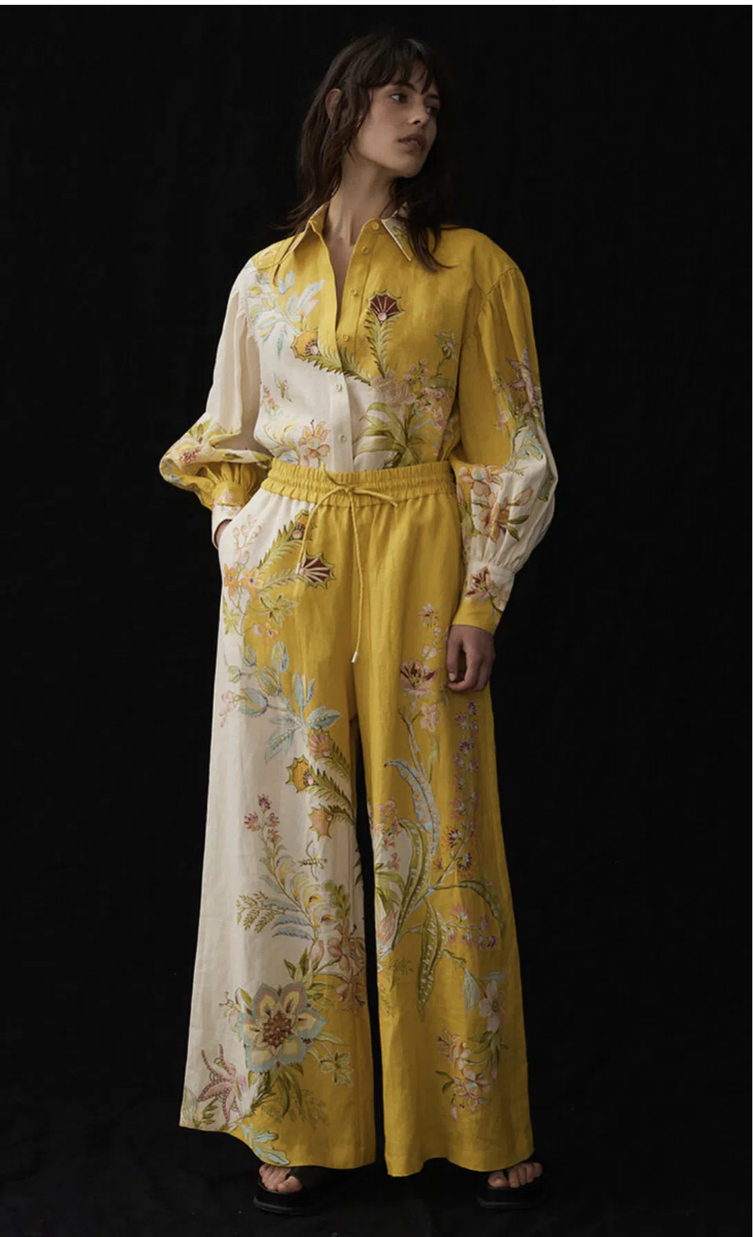 Alemais Ira Linen Shirt and Pant Set Print Size 10 | The Volte