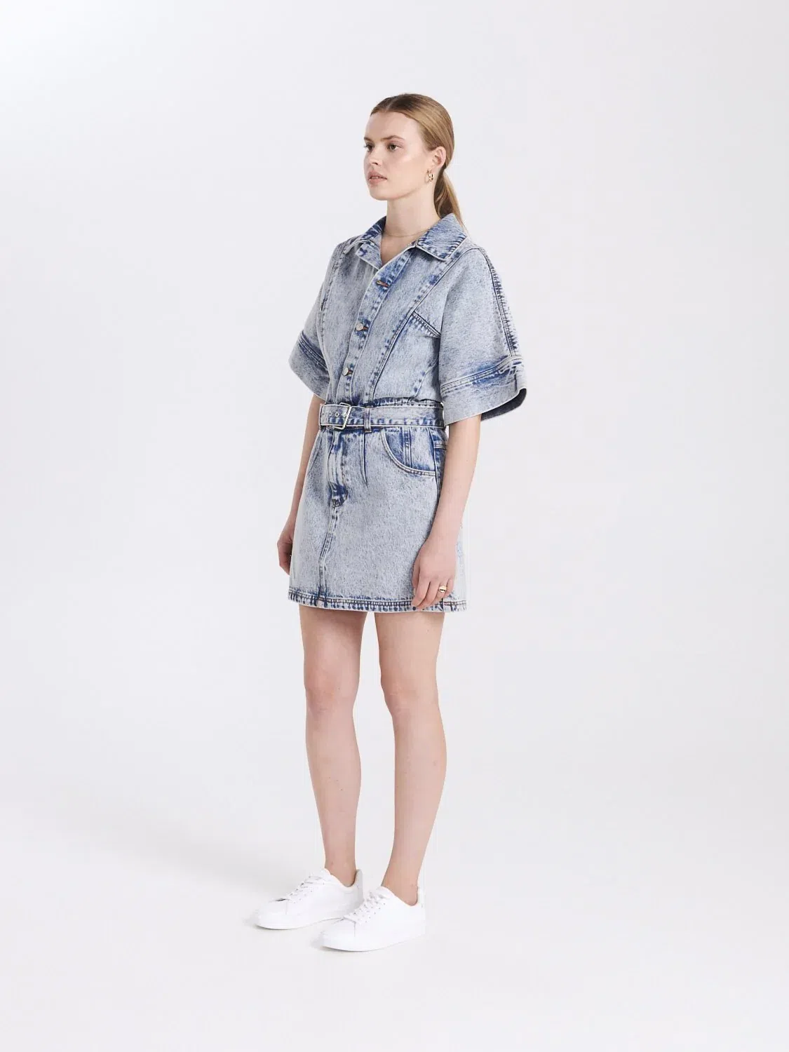 Ena Pelly 90's Wash Denim Dress Blue Size AU 12 | The Volte