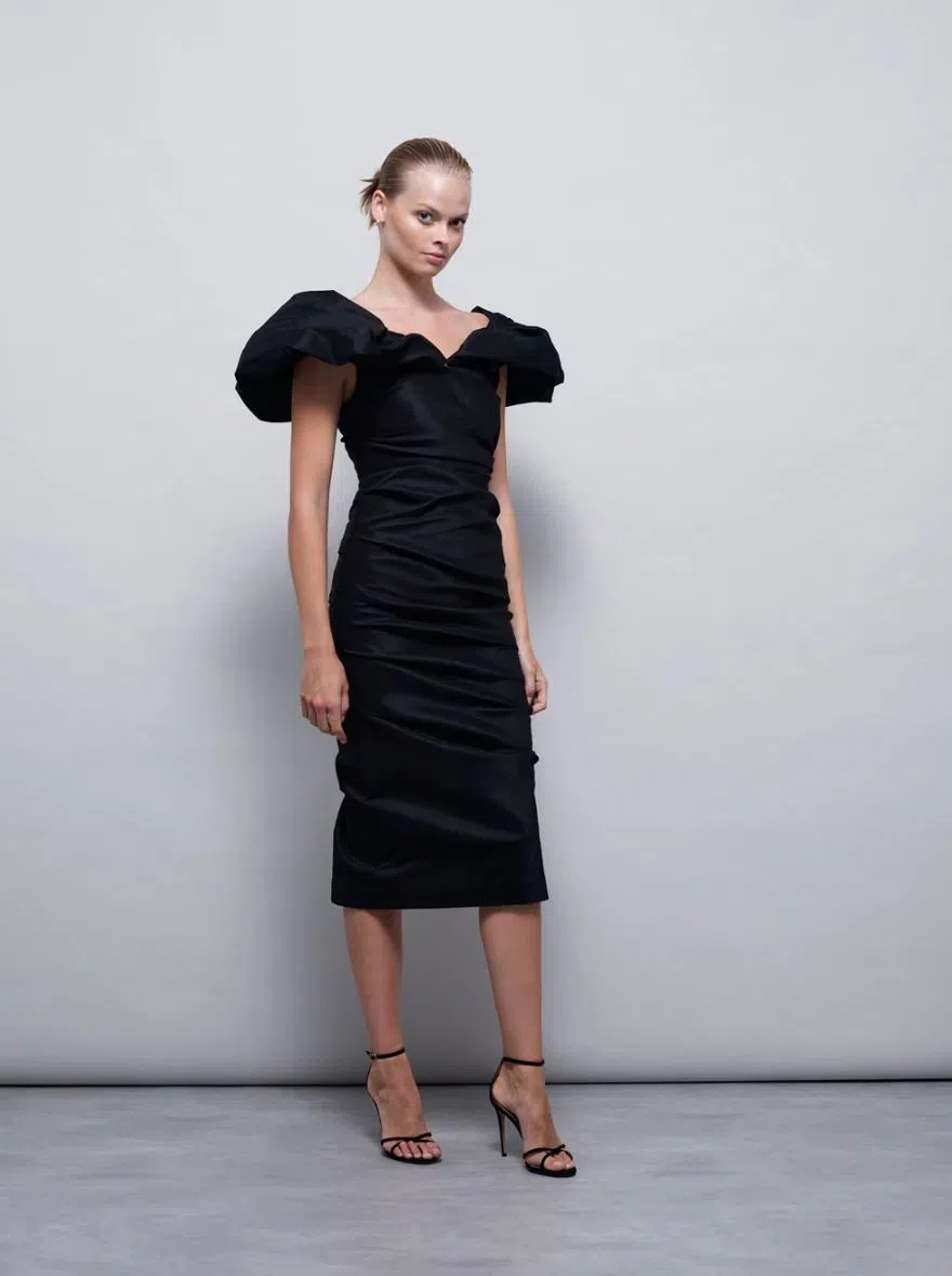 Rachel Gilbert Frey Dress Black Size 8 | The Volte