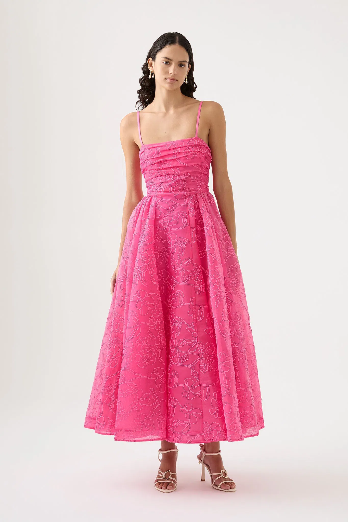 Aje Evangeline Cornelli Maxi Dress in Protea Pink Size 16 | The Volte
