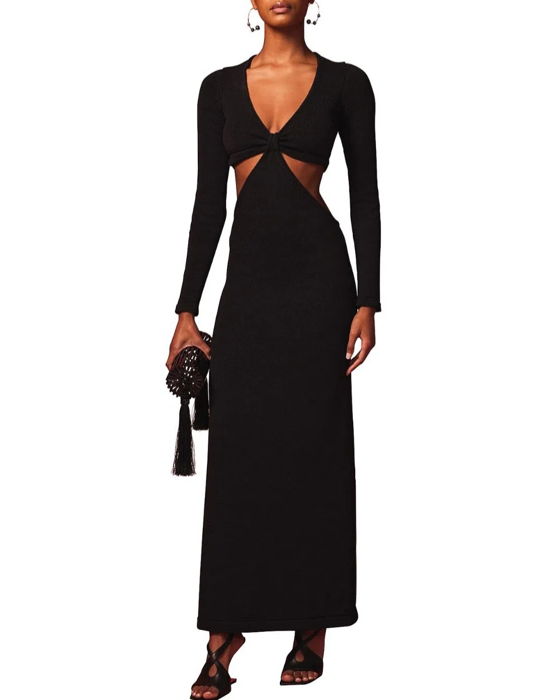 Cult Gaia Jana Cut Out Knit Dress Black Size L /AU 12 | The Volte